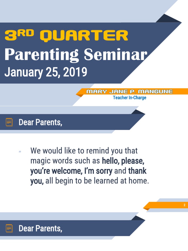 Parenting Seminar | PDF