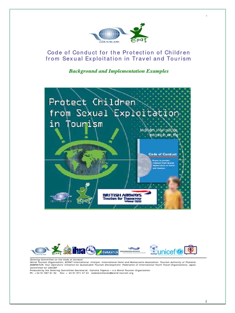 Code of Conduct ENG | PDF | Sexual Slavery | Tourism