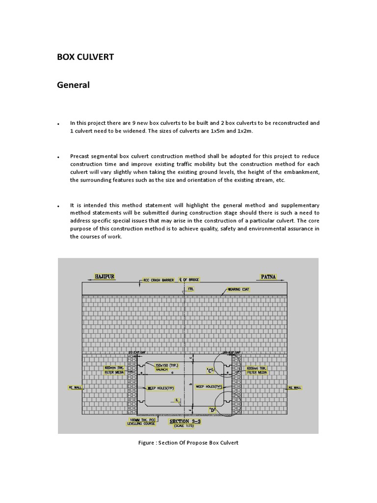 Box Culvert, VUP & Minor Bridge | PDF | Deep Foundation | Concrete