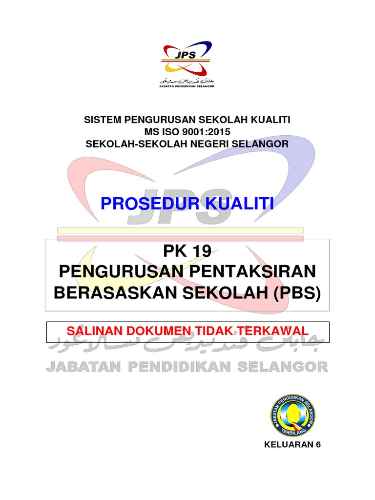 PK19 - Pengurusan Pentaksiran Berasaskan Sekolah (PBS) | PDF