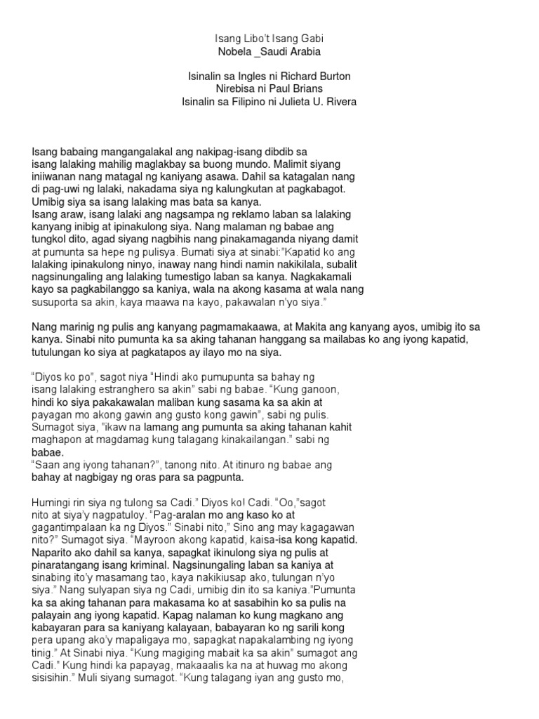 Isang Libo Isang Gabi | PDF