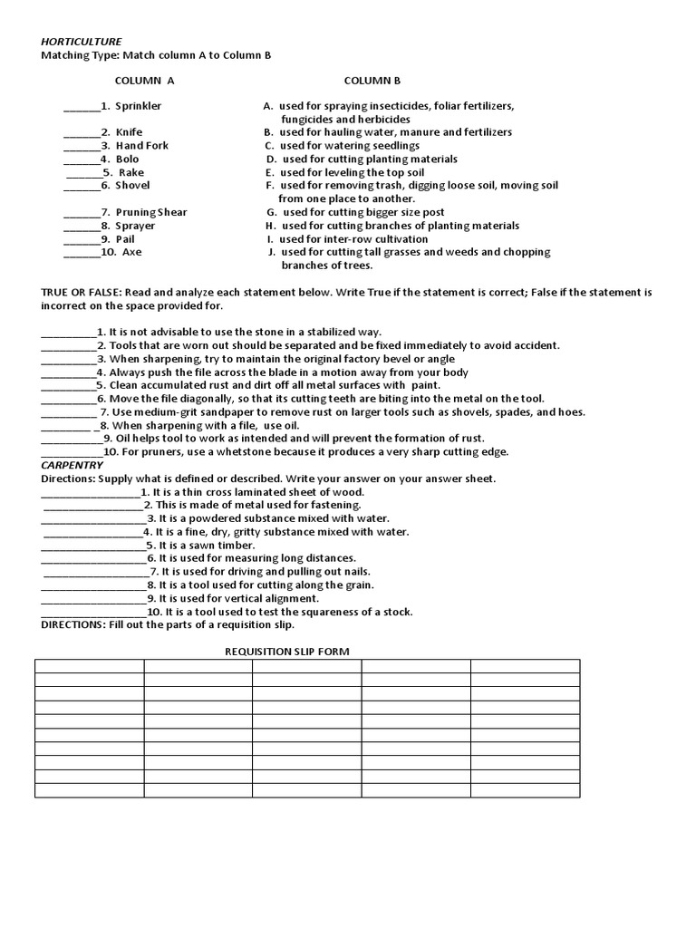 Activity Grade 8 | PDF | Soil | Horticulture And Gardening