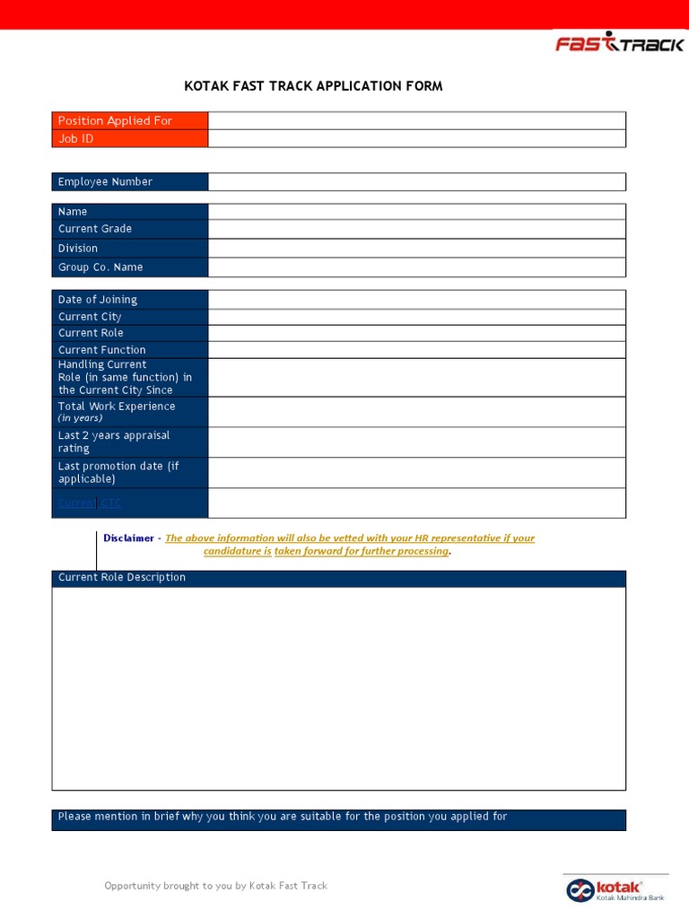 Applying For Kotak Fast Track | PDF | Business | Computers