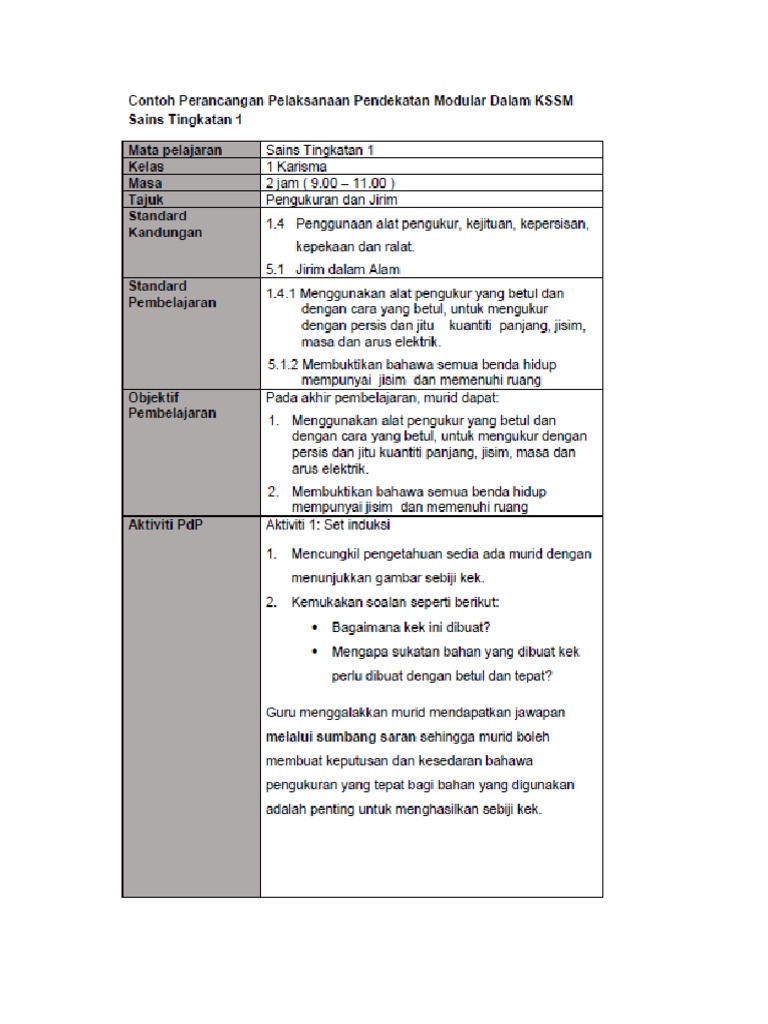 Contoh RPH Modular | PDF