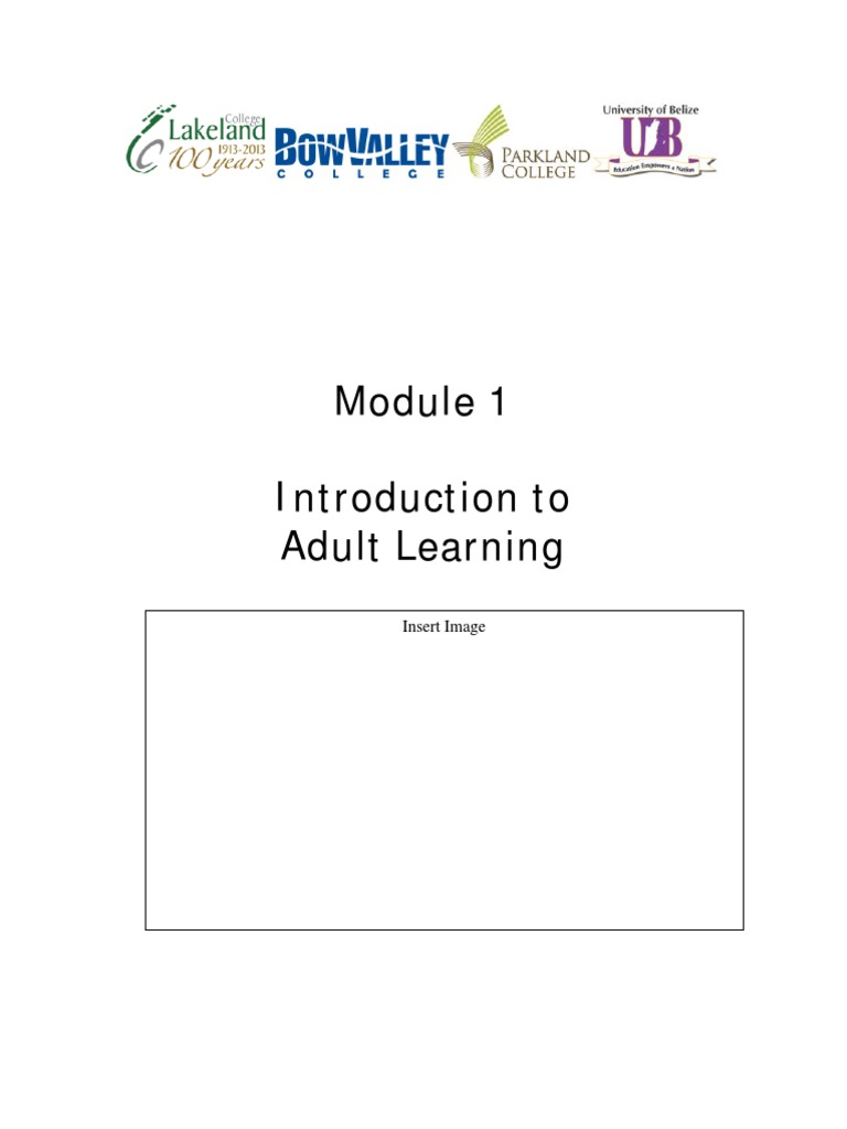 Mod 1 Intro To Adult Learning | PDF | Learning Styles | Adult Education