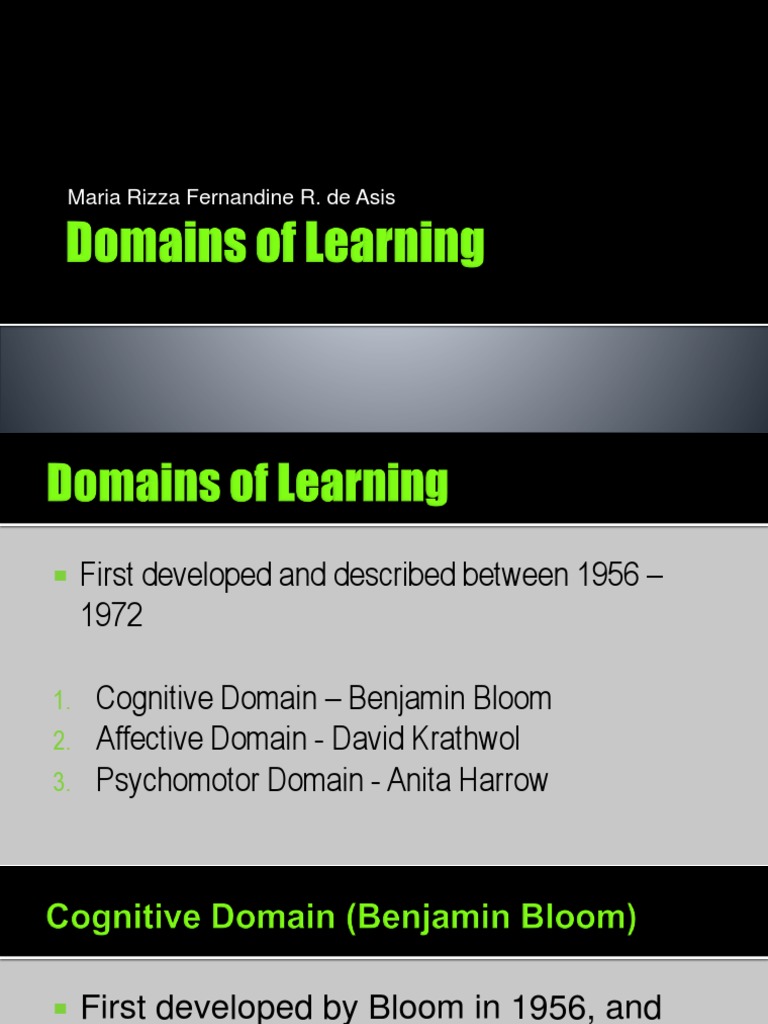 Domains of Learning | PDF | Affect (Psychology) | Learning