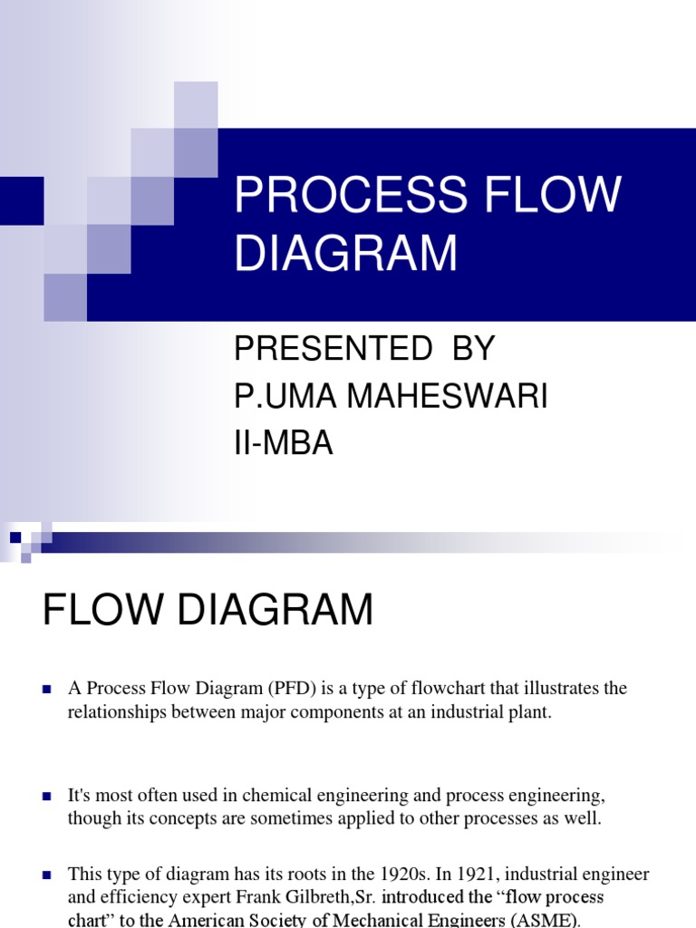 Process Flow Diagram: Presented by P.Uma Maheswari Ii-Mba | PDF