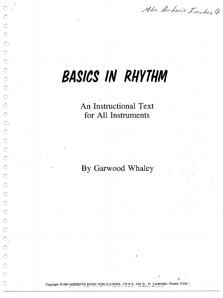 Garwood Whaley Basics in Ryhtm | PDF