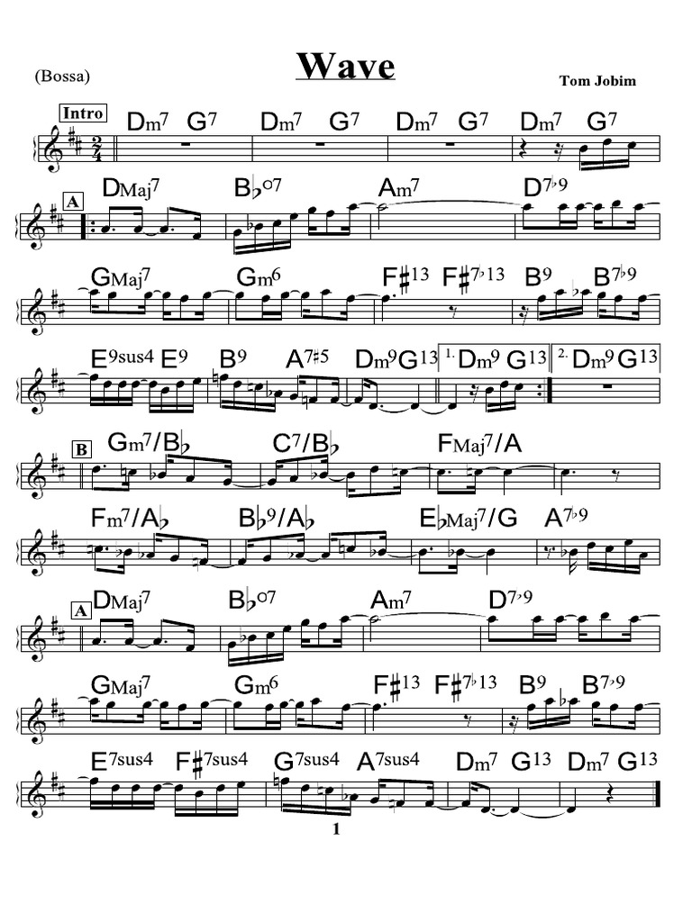 Wave - Tom Jobim - D PDF | PDF