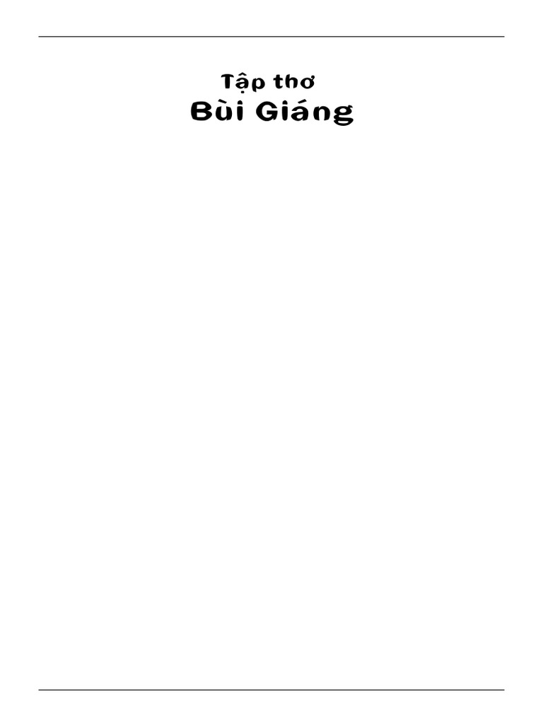 Tap Tho Bui Giang | PDF