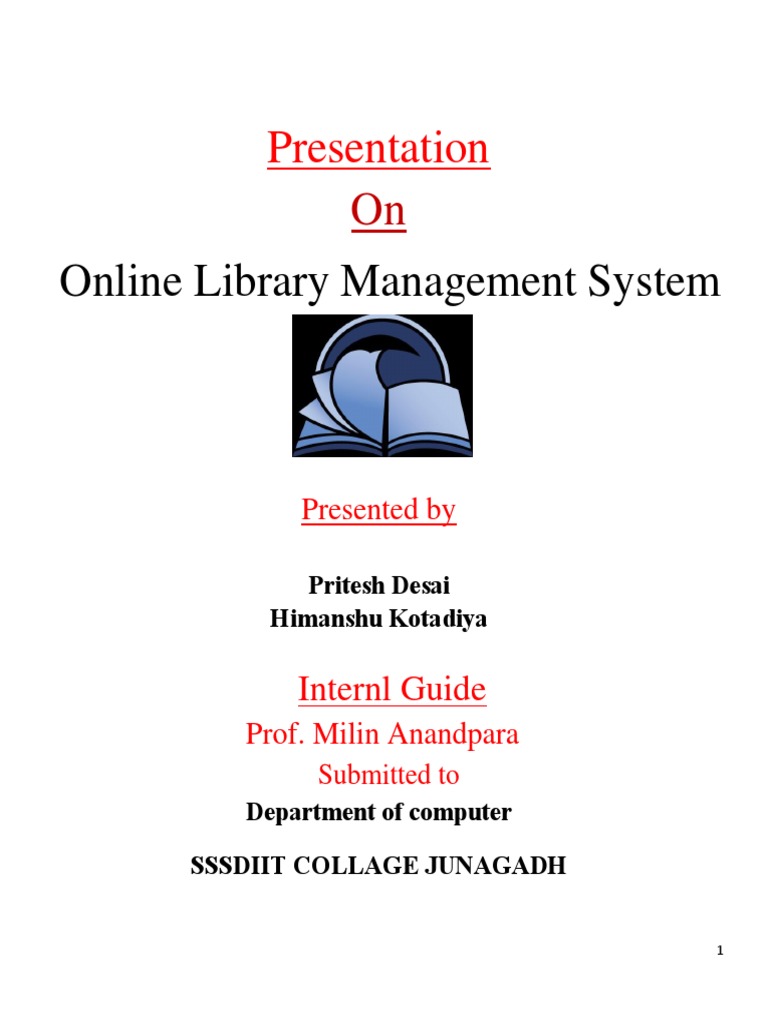 Presentation: Online Library Management System | PDF | Web Server ...
