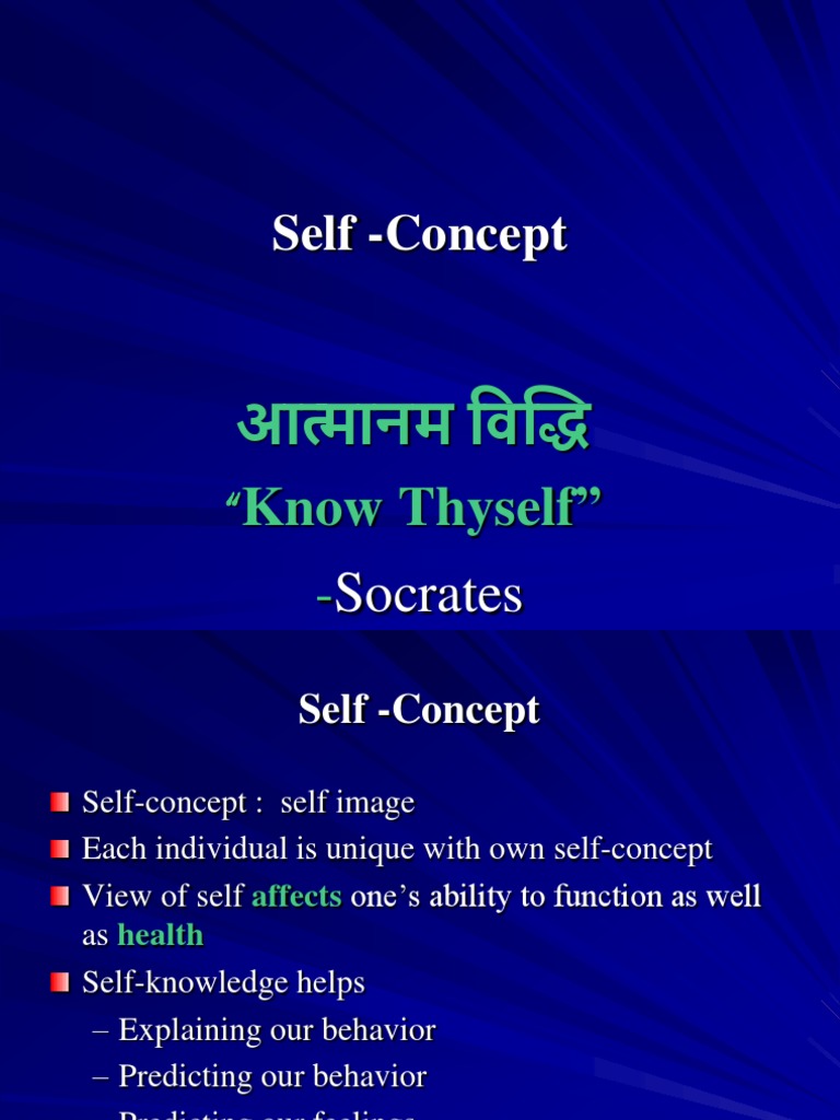 Self - Concept: "Know Thyself" | PDF | Self Concept | Self