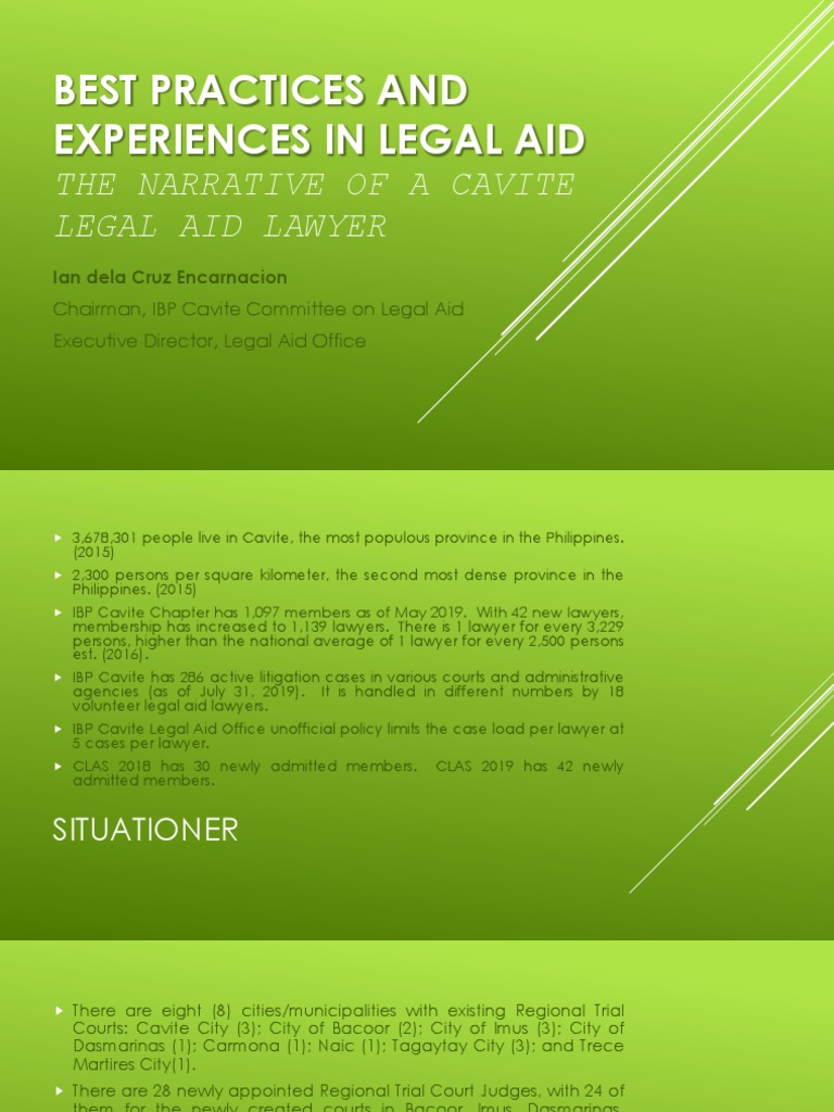 Legal Aid Practices in Cavite | PDF | Lawyer | Legal Aid