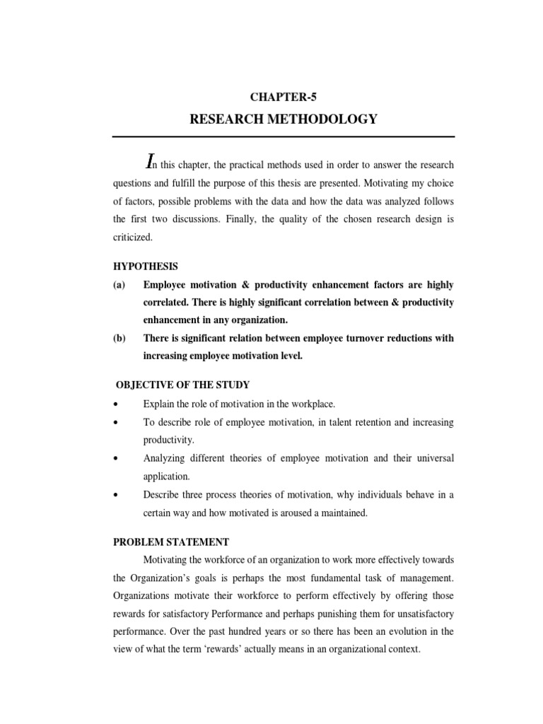 Research Methodology: Chapter-5 | PDF | Quantitative Research | Motivation