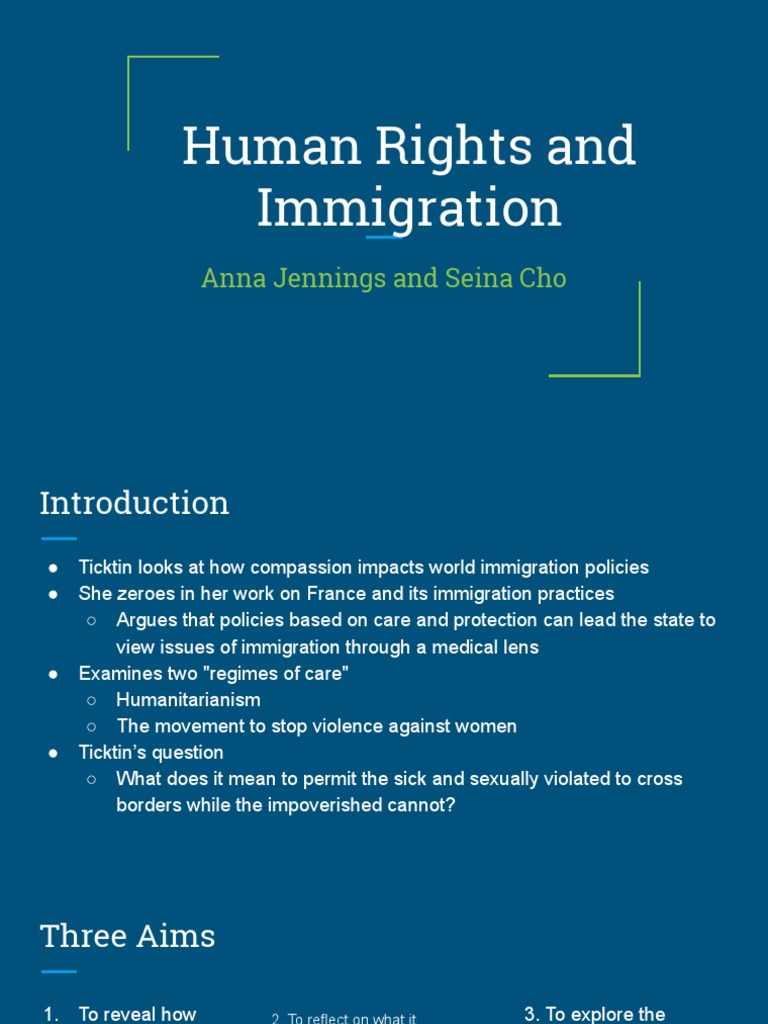 Human Rights, Immigration and the Politics of Care | PDF | Human ...