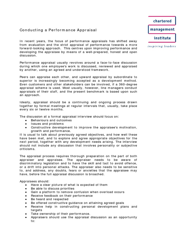 Conducting Performance Appraisal | PDF | Performance Appraisal | Evaluation