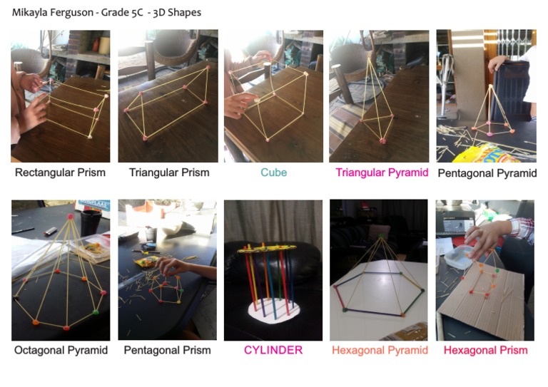 Mikayla Ferguson - Grade 5C - 3D Shapes: Triangular Pyramid | PDF