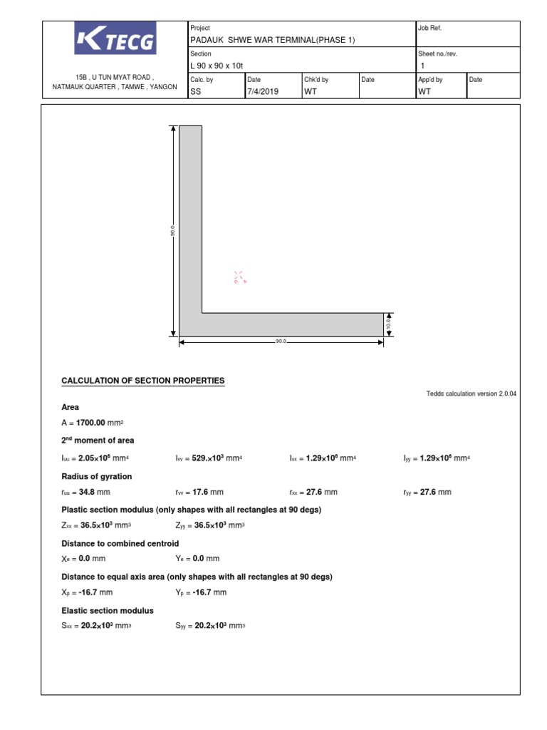 L90X90X10 Property | PDF