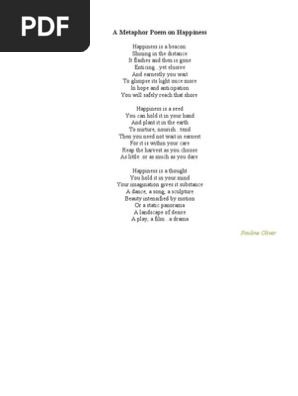Metaphor Poems About Music