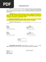 Board Resolution and Secretary's Certificate TEMPLATE | PDF