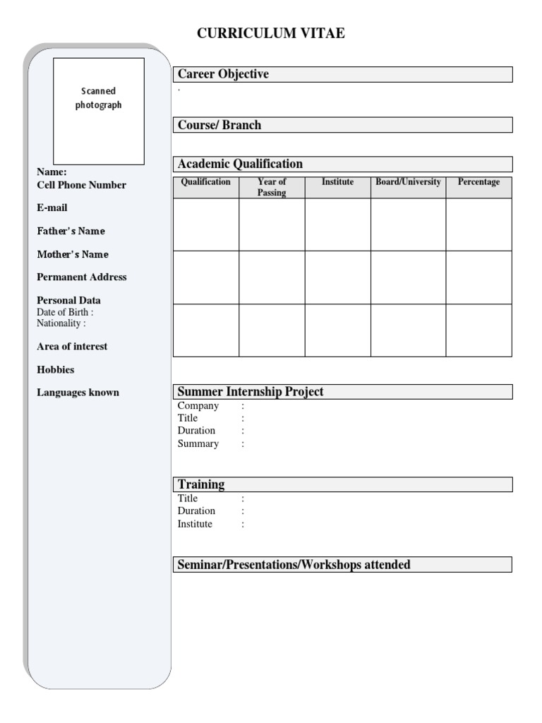 Curriculum Vitae (Format0 2020 1 | PDF