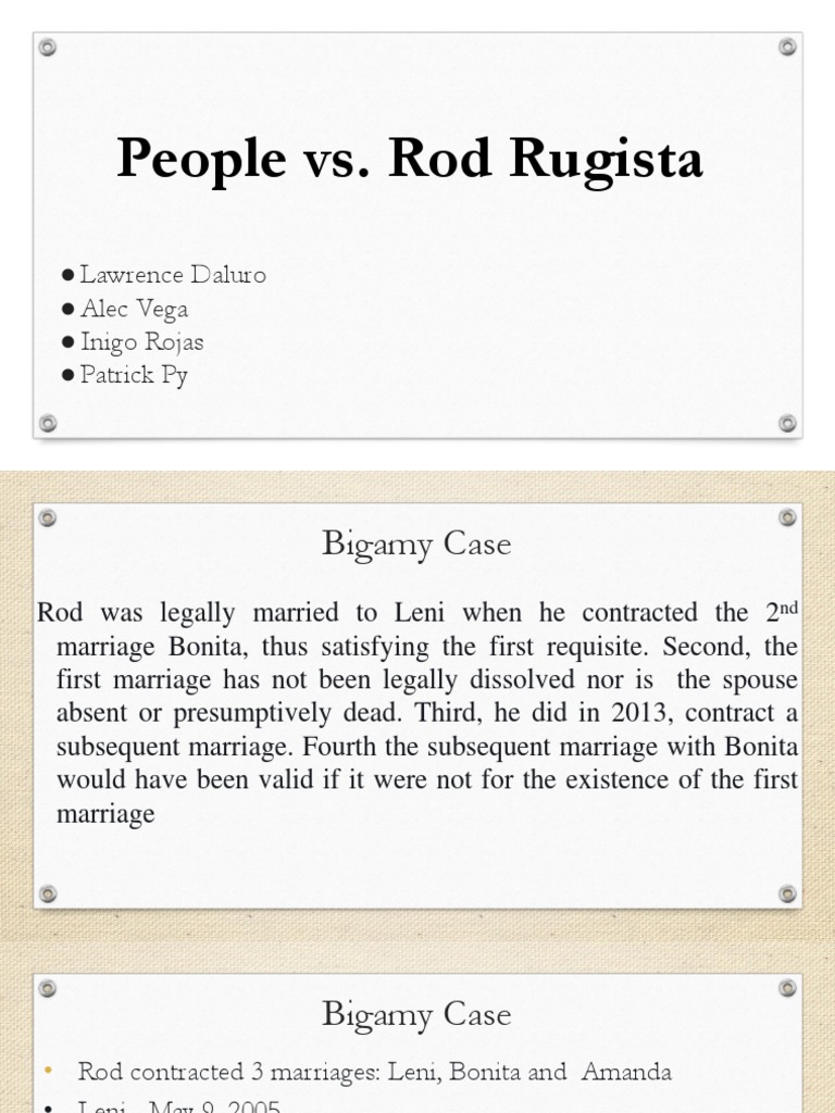 People vs. Rod Rugista: Lawrence Daluro Alec Vega Inigo Rojas Patrick ...