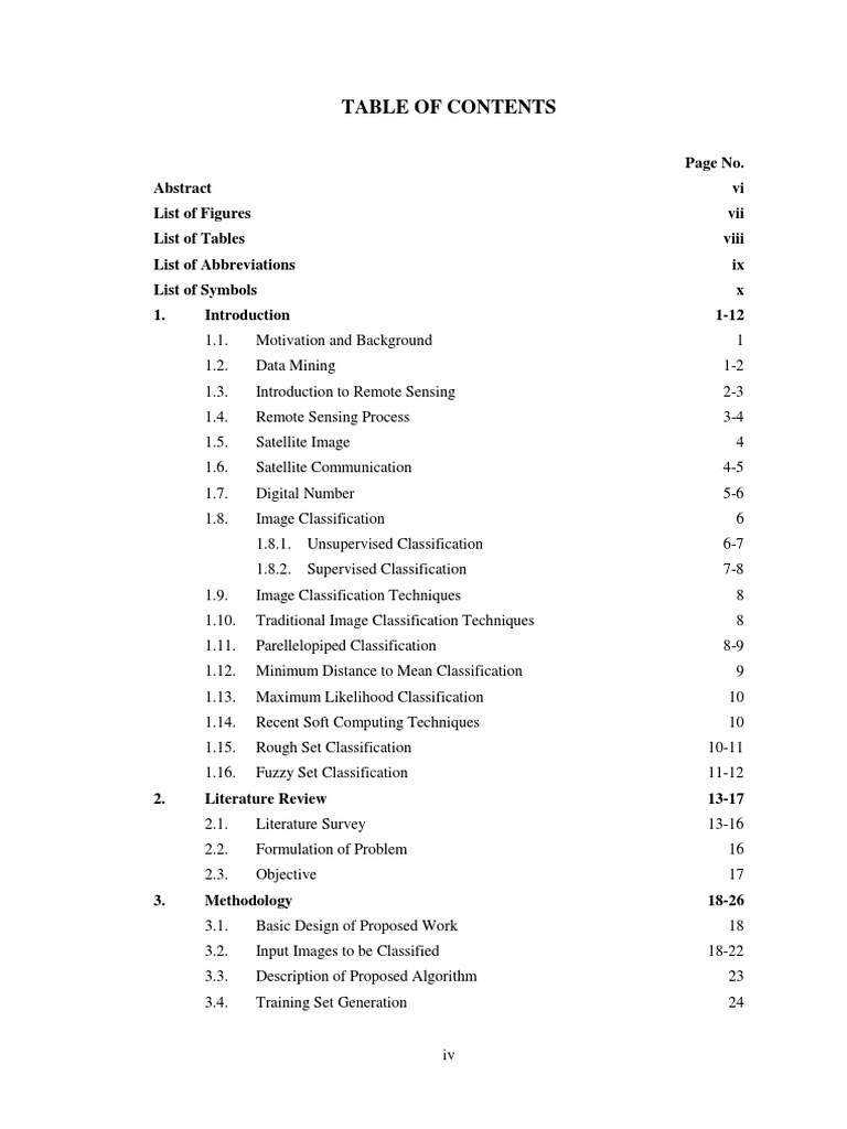Page No. VI List of Figures VII List of Tables VIII List of ...
