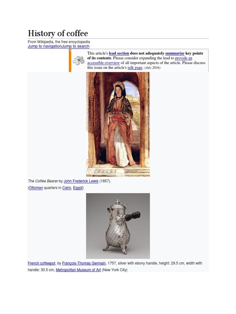 History of Coffee | PDF | Coffee | Beverages