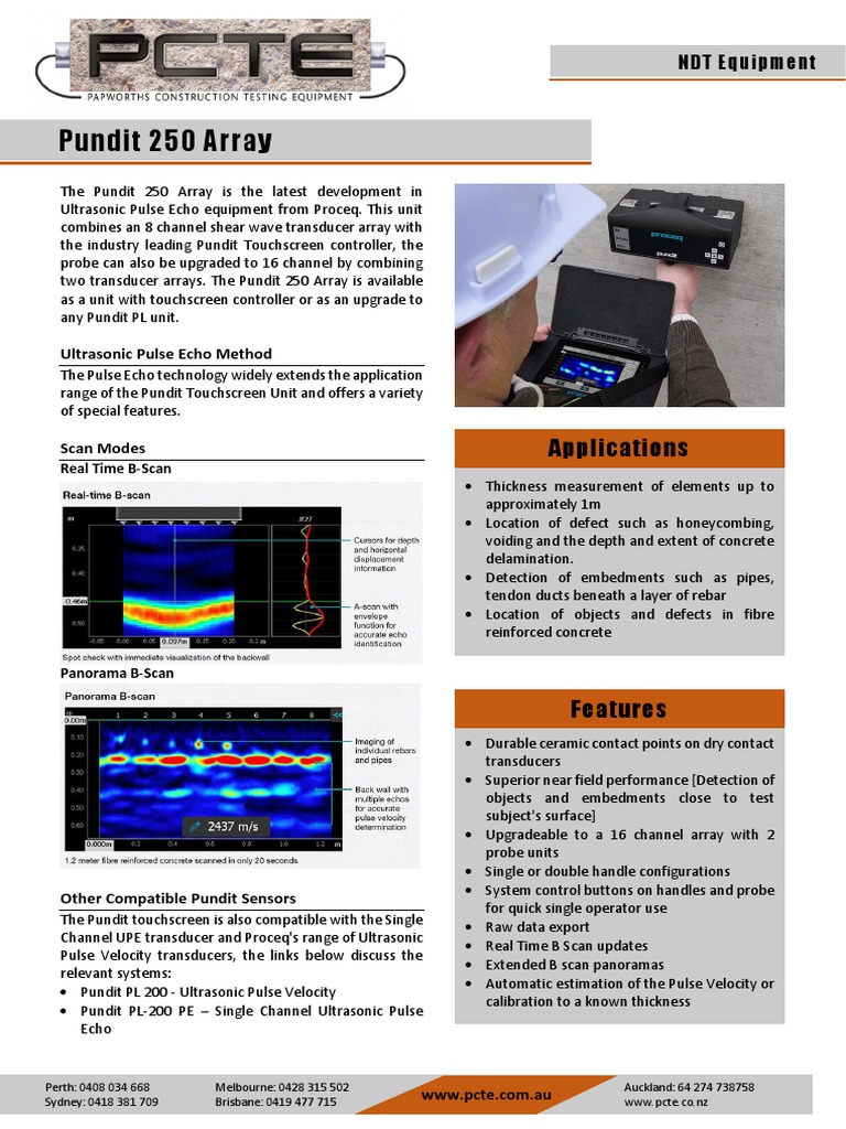 The Pundit 250 Array: A Powerful 8-Channel Ultrasonic Array System for ...