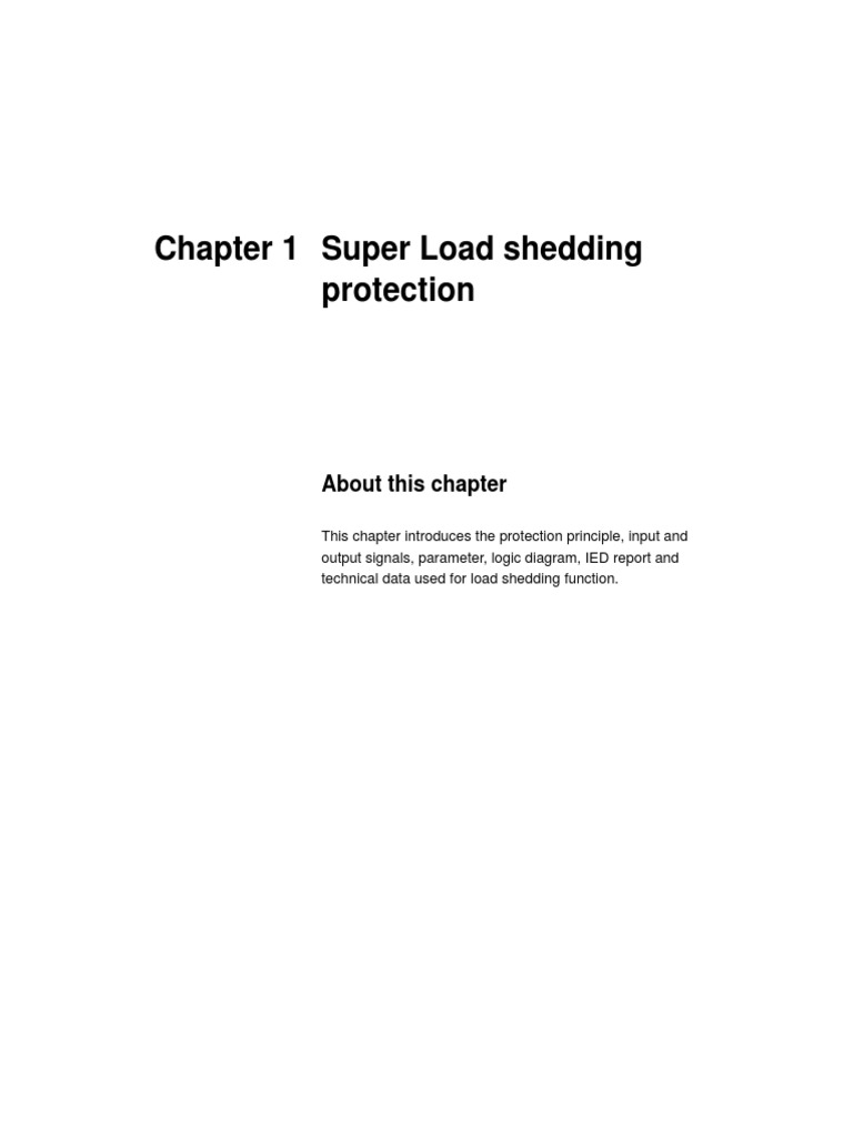 Super Load Shedding Chapter PDF | PDF | Parameter (Computer Programming) | Electricity