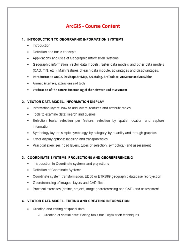ArcGIS Training Course | PDF | Arc Gis | Geographic Information System