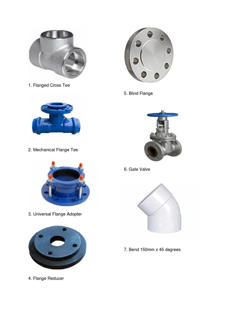 Flanged Pipe Fittings and Valves List | PDF