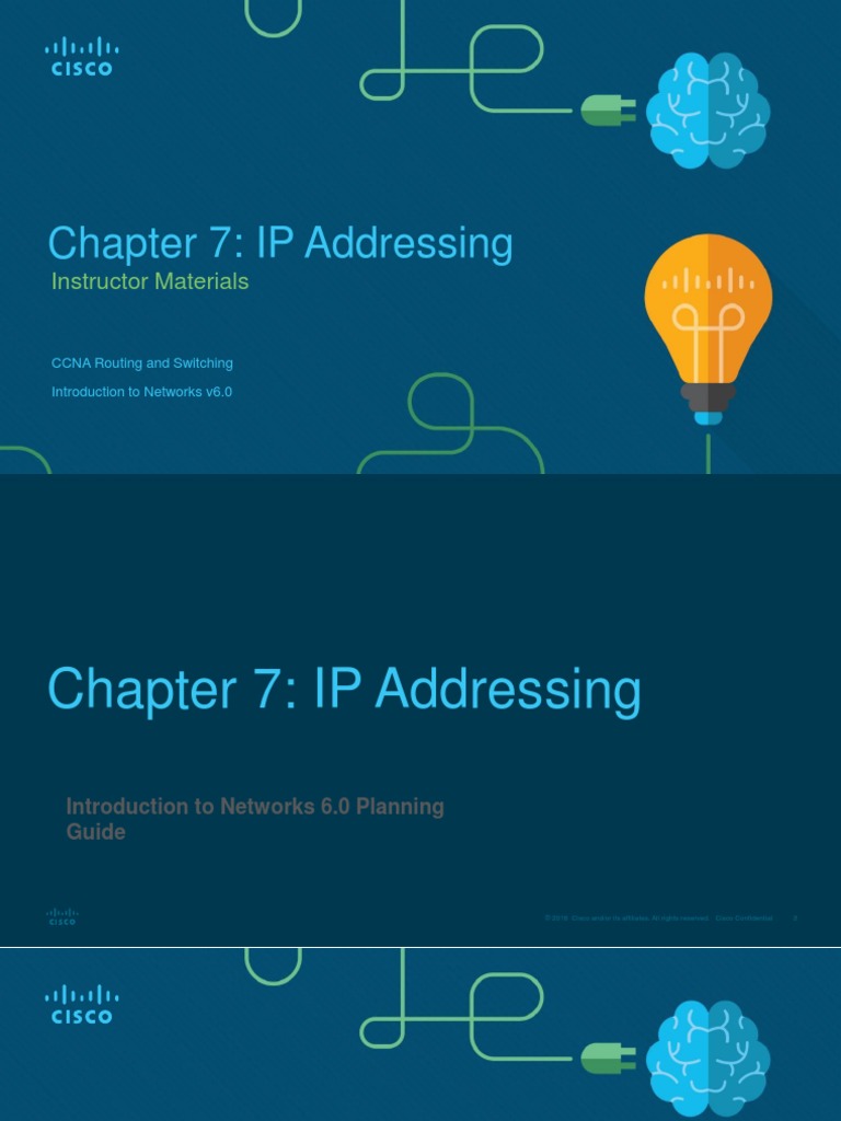 Chapter 7: IP Addressing: Instructor Materials | PDF | I Pv6 | Ip Address