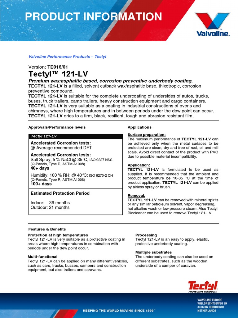 Tectyle Coating | PDF | Corrosion | Sodium Chloride