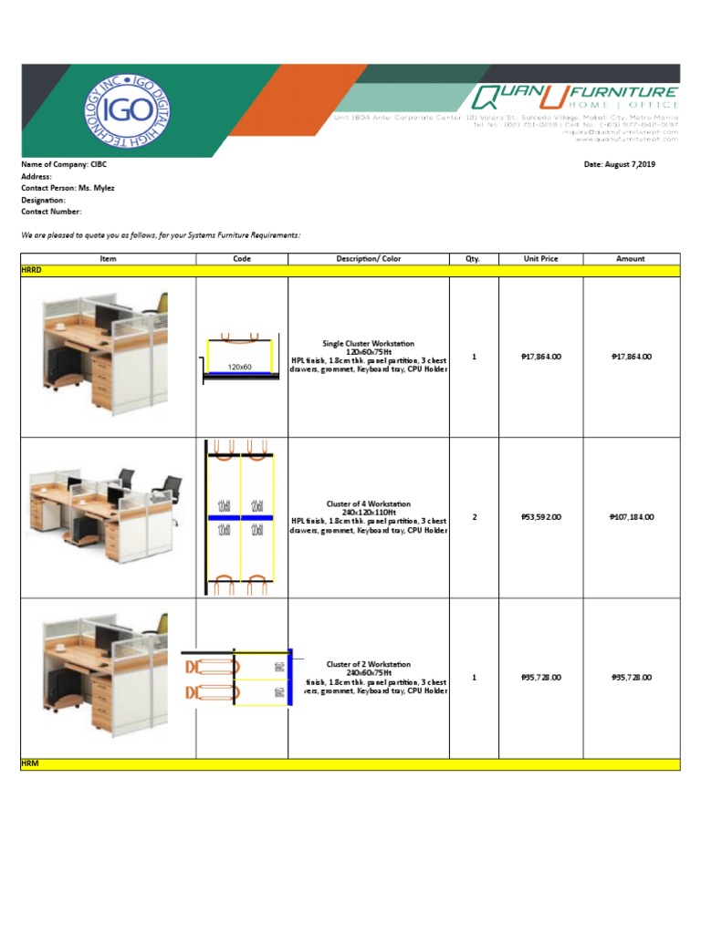 Name of Company: CIBC Date: August 7,2019 Address: Contact Person: Ms ...