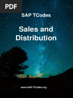SAP SD Tcode List - SAPCODES | PDF | Invoice | Software