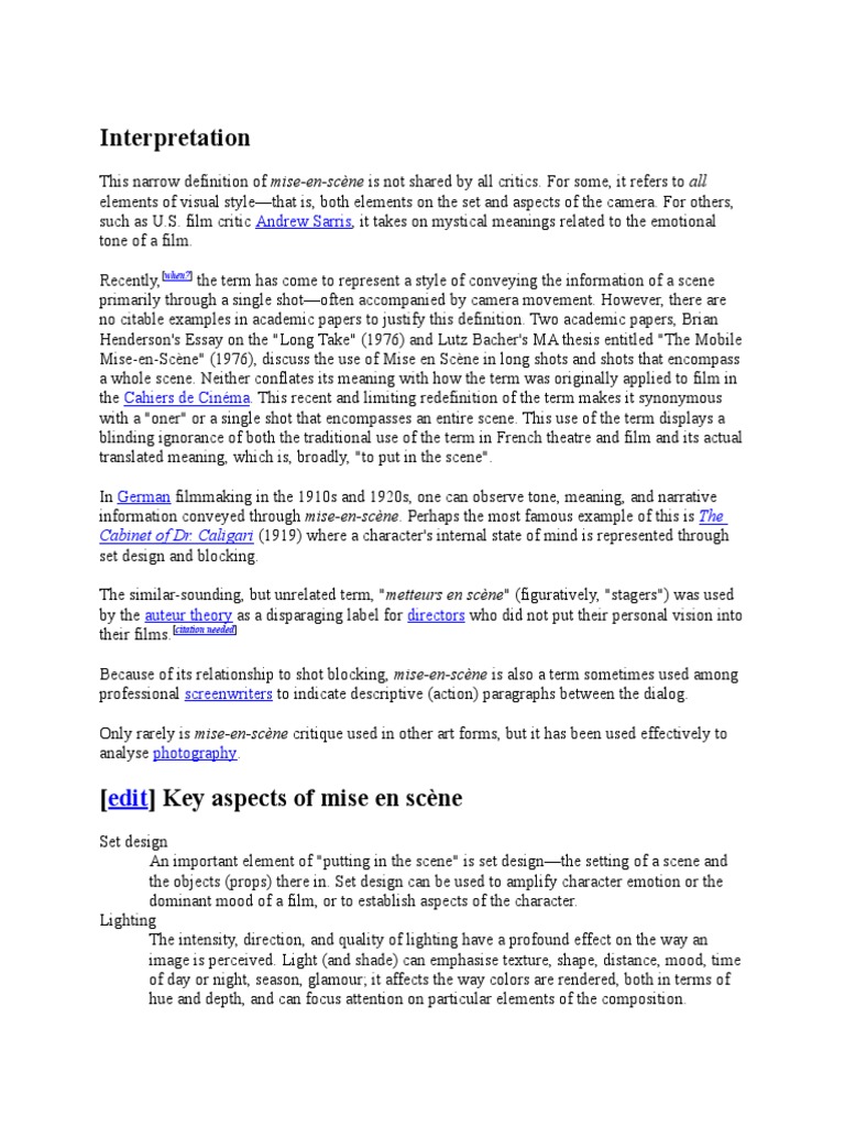 Interpretation: Andrew Sarris | Download Free PDF | Composition (Visual Arts)