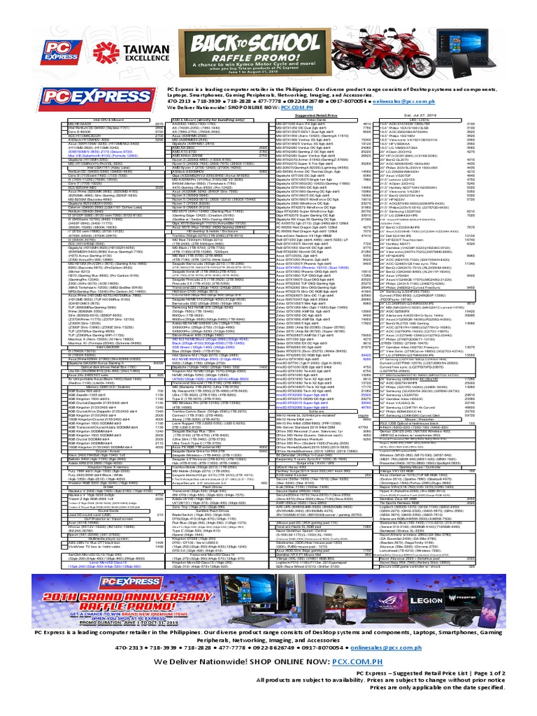 PC Express Price List for Computers & Accessories | PDF | Personal ...