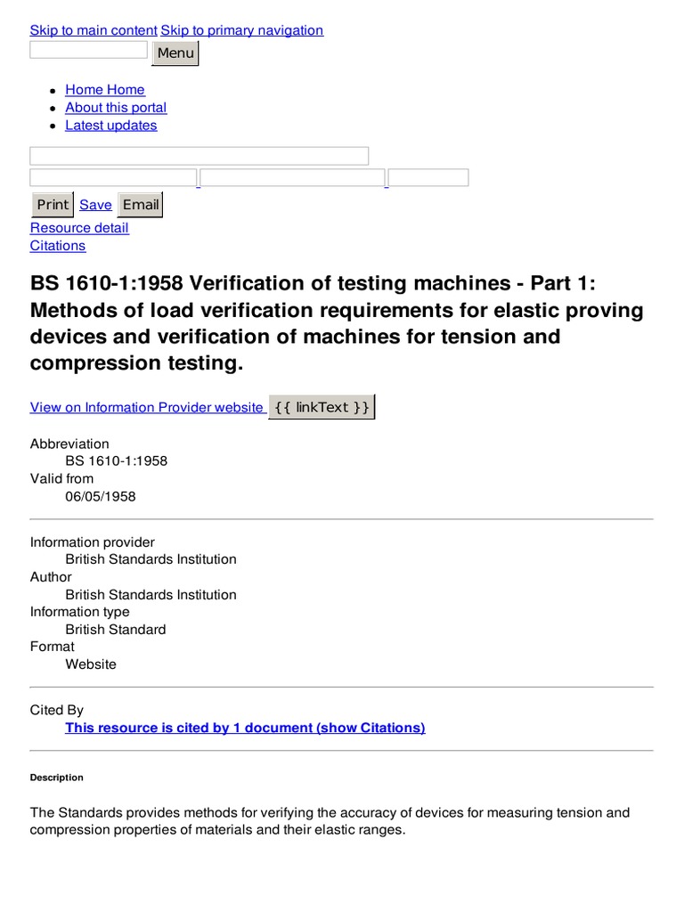 Bs 1610 11958 13571 | PDF | Verification And Validation | Accuracy And ...