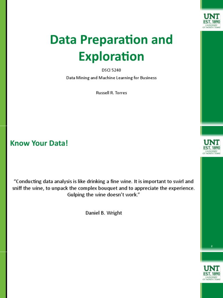 Data Preparation and Exploration: DSCI 5240 Data Mining and Machine ...