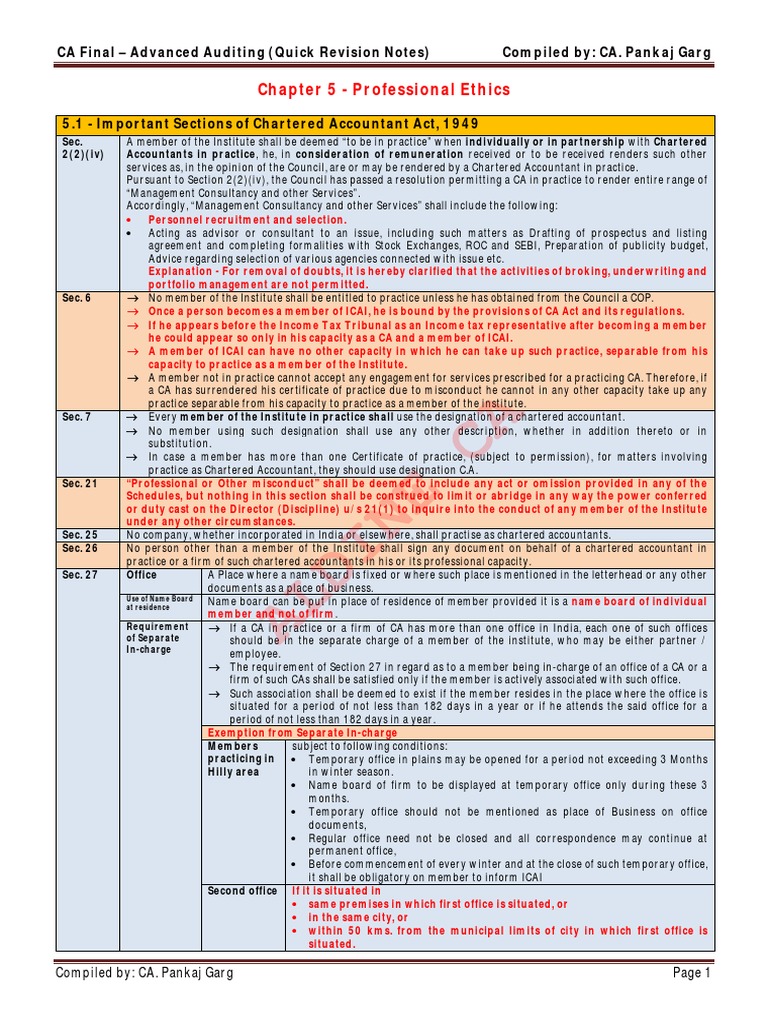 Aldine Ca: Chapter 5 - Professional Ethics | Download Free PDF | Accounting | Financial Statement