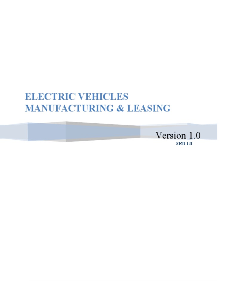 E Vehicle Project | PDF | Information Technology Management | Areas Of ...