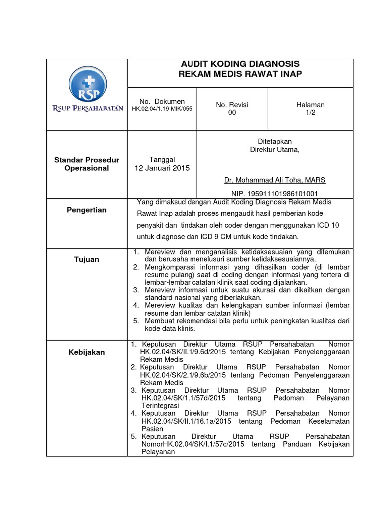 Spo - Audit Koding Diagnosis | PDF