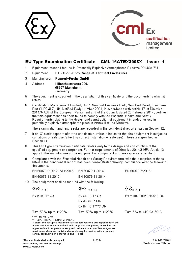 Atex Cert-Terminal Box | PDF | Electricity | Manufactured Goods