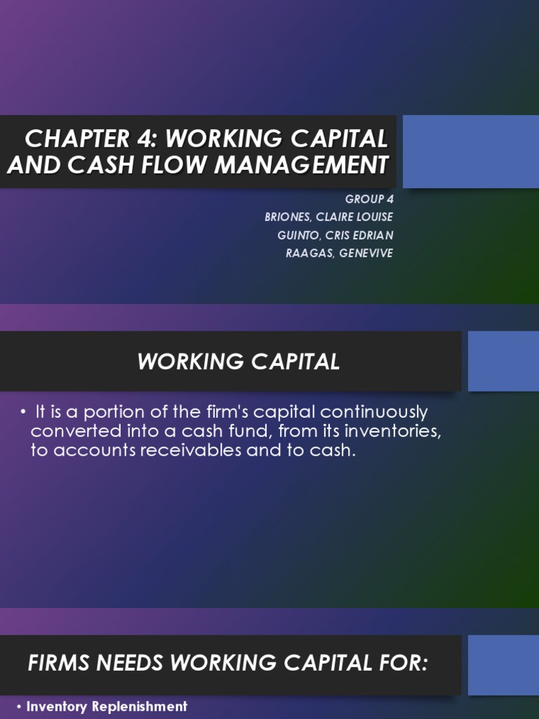 Chapter 4 Working Capital and Cash Flow Management Finman | PDF ...