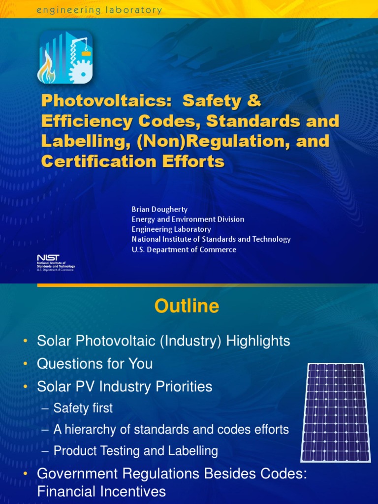 Photovoltaics: Safety & Efficiency Codes, Stan | PDF | Photovoltaic ...