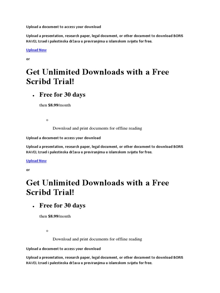 Get Unlimited Downloads With A Free Scribd Trial! | PDF | Scribd | Entertainment Companies