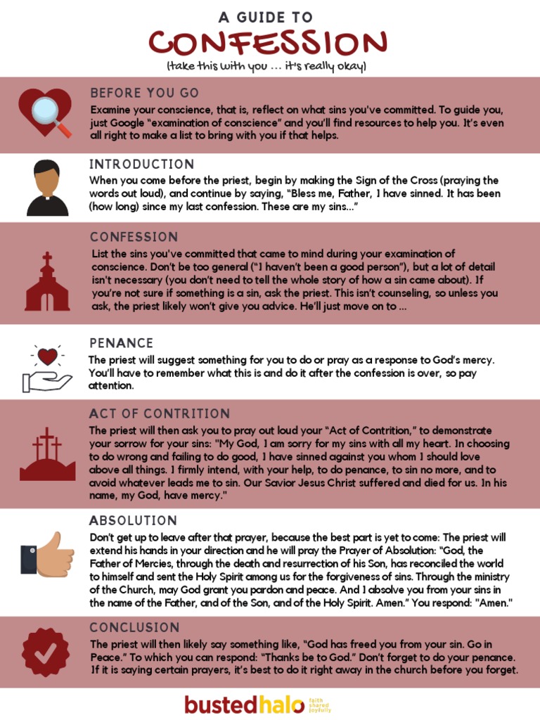 Guide To Confession Handout Color | PDF | Confession (Religion) | Penance