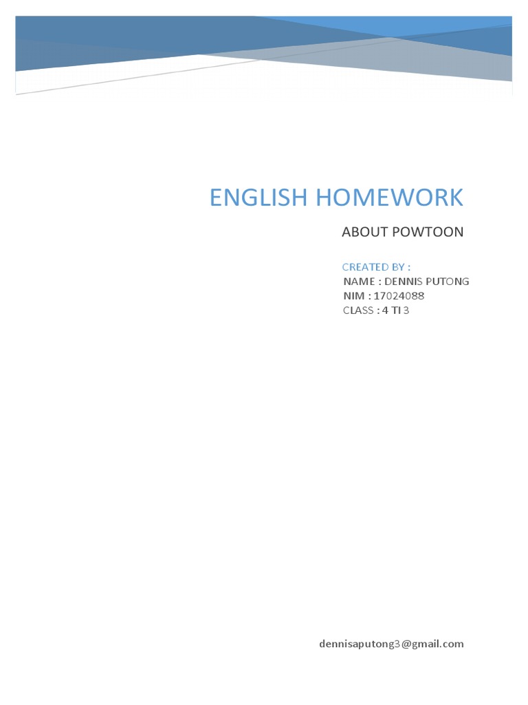 English Homework: About Powtoon | PDF
