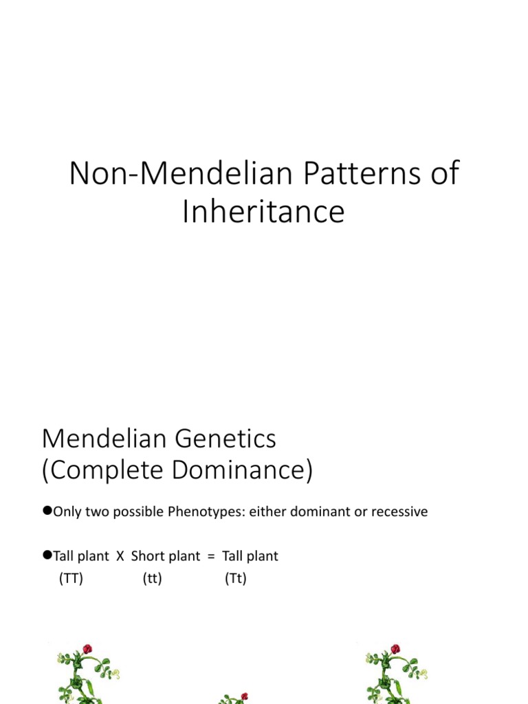 Non-Mendelian Patterns of Inheritance | PDF | Genetic Linkage ...